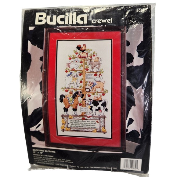 Bucilla | Art | Bucilla Barnyard Blessing Crewel Embroidery Kit Rooster ...